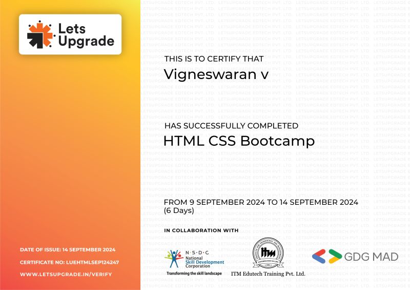 VIGNESWARAN V on LinkedIn: #html #css #letsupgrade #webdevelopment VIGNESWARAN V on LinkedIn: #html #css #letsupgrade #webdevelopment