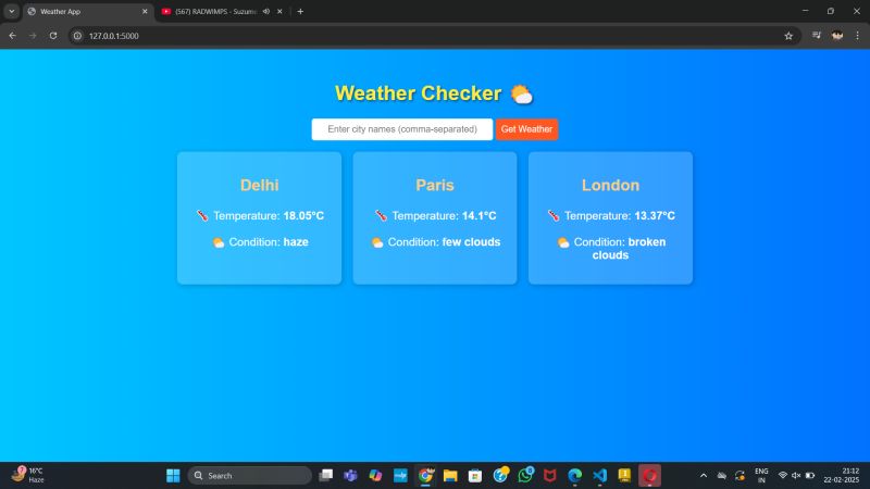 Aditya Sharma on LinkedIn: 🚀 Built a Multi-City Weather App with Flask ... Aditya Sharma on LinkedIn: 🚀 Built a Multi-City Weather App with Flask ...