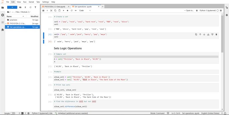 #python #learning #codingjourney #setoperations #jupiternotebooks #ibm ... #python #learning #codingjourney #setoperations #jupiternotebooks #ibm ...