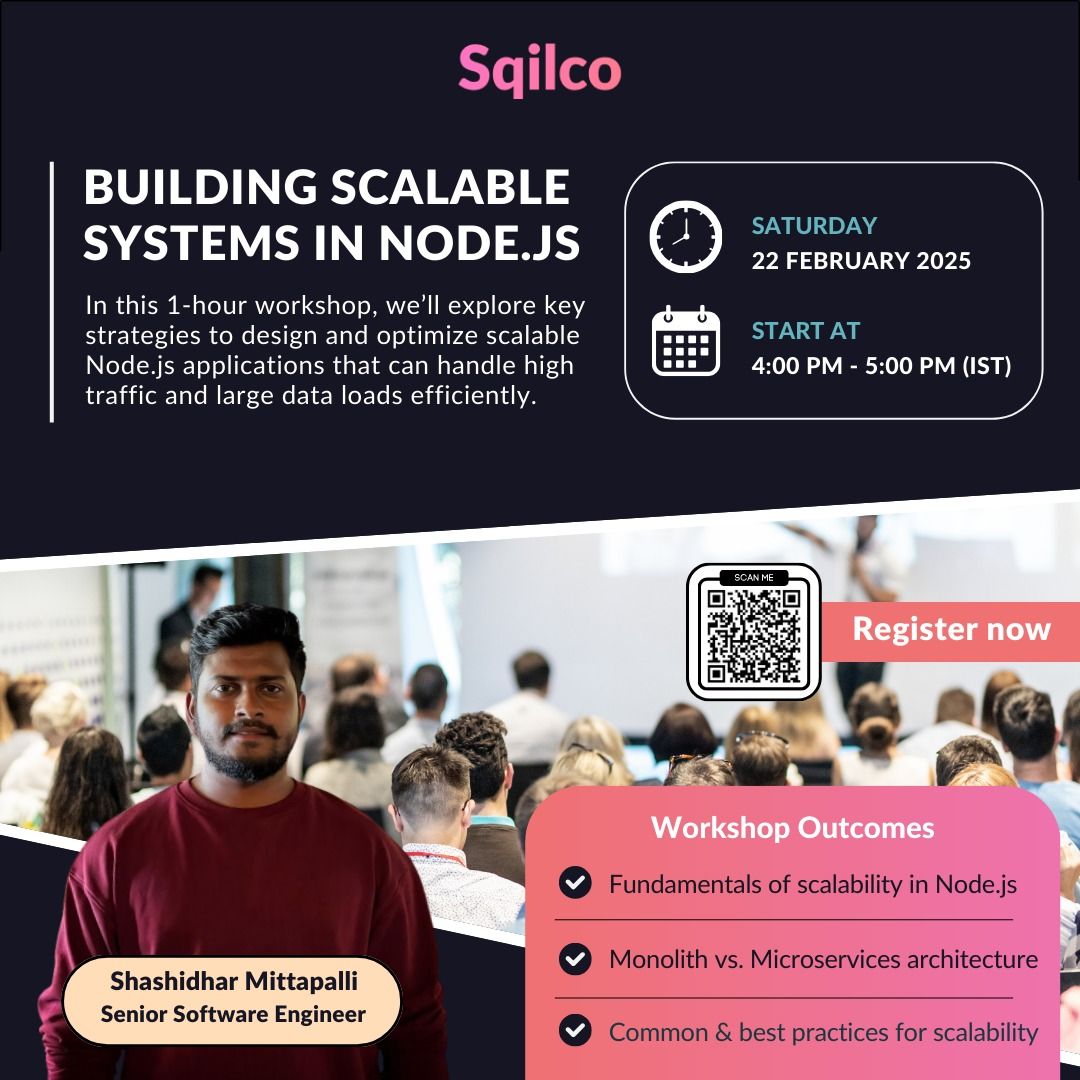 #nodejs #scalability #webdevelopment #microservices #techworkshop… | Sqilco #nodejs #scalability #webdevelopment #microservices #techworkshop… | Sqilco