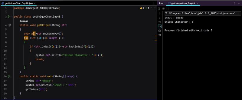 Day48 of #100daysofcodechallenge: print character from string ... Day48 of #100daysofcodechallenge: print character from string ...