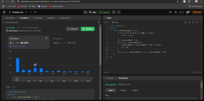 #leetcode #problemsolving #palindromenumber #programmingjourney #dsa ... #leetcode #problemsolving #palindromenumber #programmingjourney #dsa ...