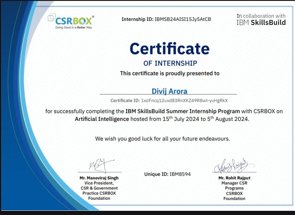 Divij Arora on LinkedIn: #ibm #ai #machine #watsonstudio # ... Divij Arora on LinkedIn: #ibm #ai #machine #watsonstudio # ...
