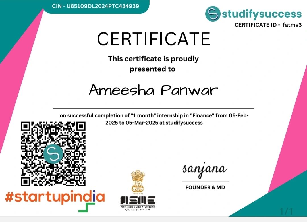 #financeinternship #finance #internship #careerdevelopment… | Ameesha ... #financeinternship #finance #internship #careerdevelopment… | Ameesha ...