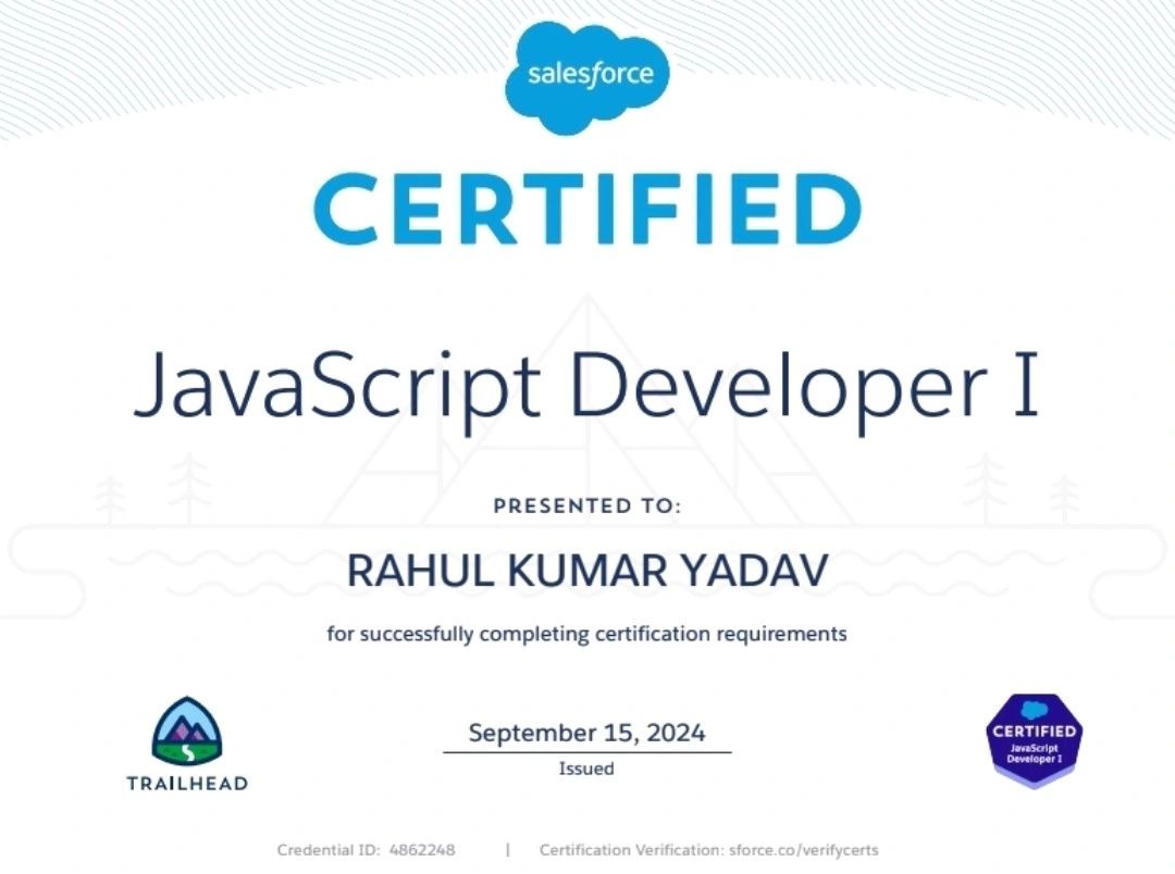Rahul Kumar Yadav on LinkedIn: #salesforcecertified # ... Rahul Kumar Yadav on LinkedIn: #salesforcecertified # ...