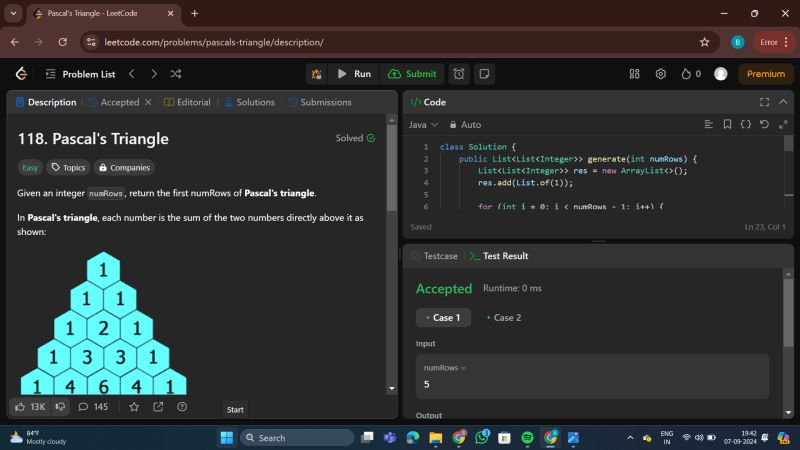 Shalu Senthil on LinkedIn: Leetcode Programming 8. Pascal's Triangle ... Shalu Senthil on LinkedIn: Leetcode Programming 8. Pascal's Triangle ...