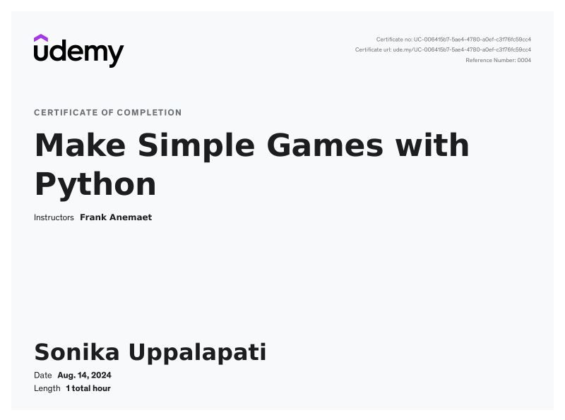 Sonika Uppalapati on LinkedIn: #python #100daylearning Sonika Uppalapati on LinkedIn: #python #100daylearning