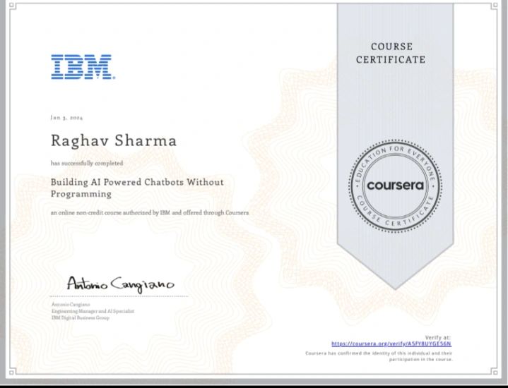 Raghav Sharma on LinkedIn: IBM Java Programming Raghav Sharma on LinkedIn: IBM Java Programming
