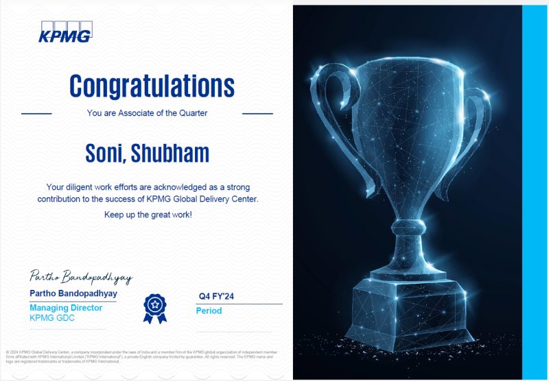 Shubham Soni on LinkedIn: #kpmg #gta #gdc Shubham Soni on LinkedIn: #kpmg #gta #gdc