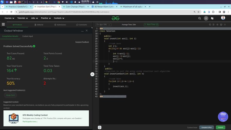 Day 24 of #100daysofcodechallenge: Insertion Sort | Nesar Alam posted ... Day 24 of #100daysofcodechallenge: Insertion Sort | Nesar Alam posted ...