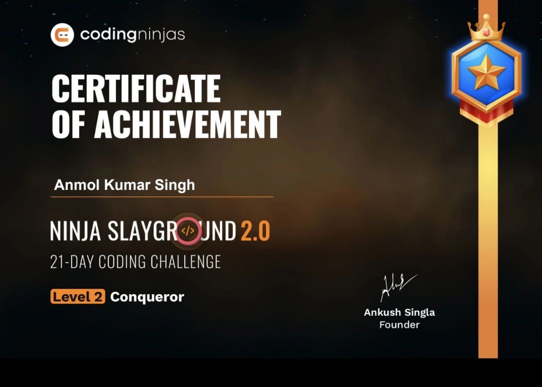 Anmol Kumar Singh on LinkedIn: #codingchallenge #ninjaslayground # ... Anmol Kumar Singh on LinkedIn: #codingchallenge #ninjaslayground # ...