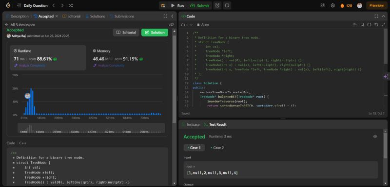 Day 52 of #100DaysOfCode challenge: Balance a Binary Search Tree ... Day 52 of #100DaysOfCode challenge: Balance a Binary Search Tree ...