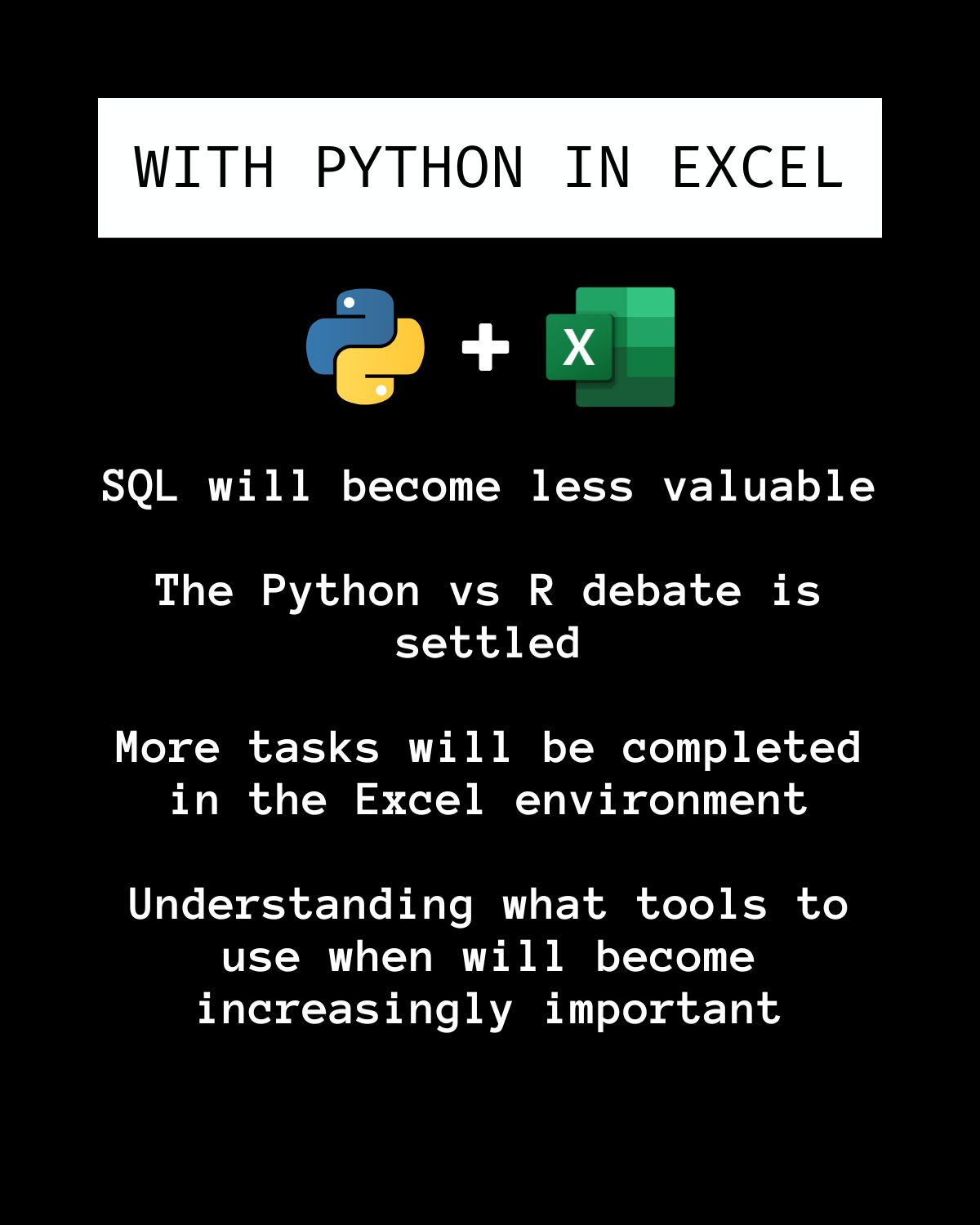Hot takes on Excel integrating Python: | Joe Squire Hot takes on Excel integrating Python: | Joe Squire