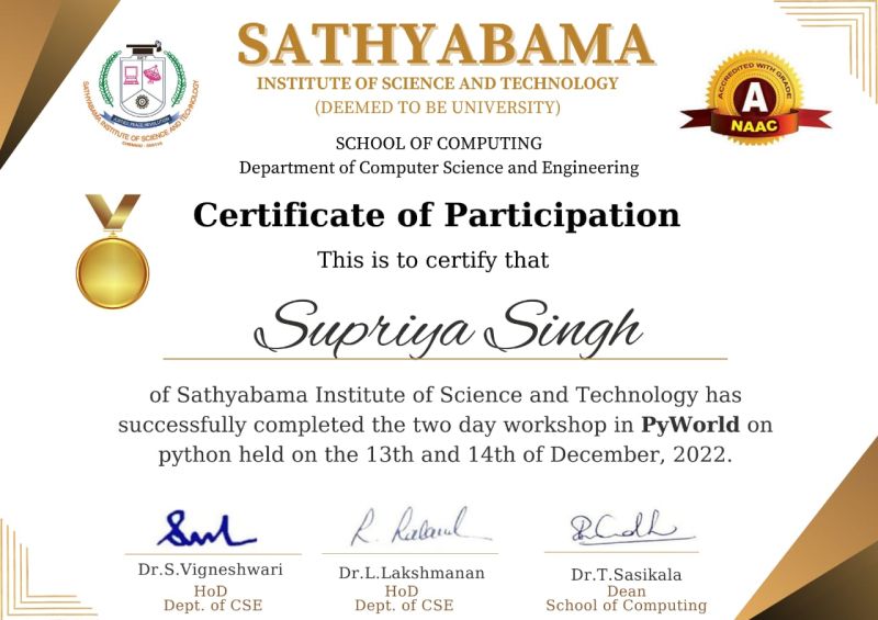 Supriya Singh on LinkedIn: #pythonworkshop #pythonprogramming # ... Supriya Singh on LinkedIn: #pythonworkshop #pythonprogramming # ...