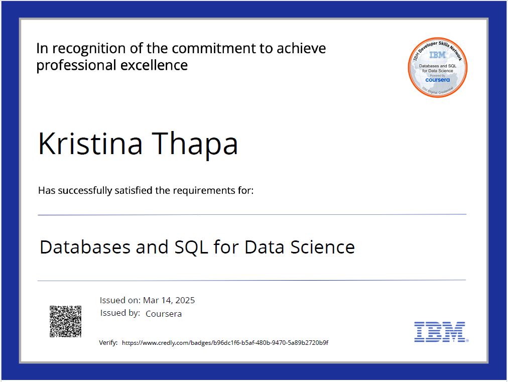 #sql #datascience #python #databases #jupyternotebook | Kristina Thapa #sql #datascience #python #databases #jupyternotebook | Kristina Thapa