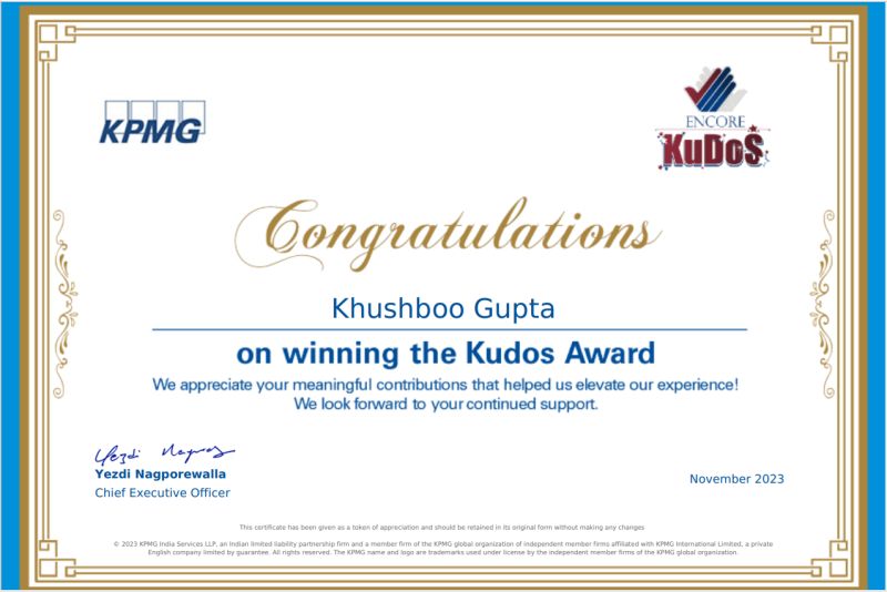 KHUSHBOO GUPTA on LinkedIn: Rewarded and recognized... KHUSHBOO GUPTA on LinkedIn: Rewarded and recognized...