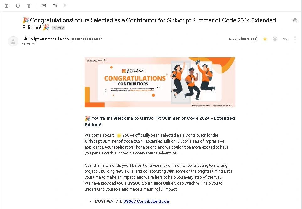 Ruchi Bhalla on LinkedIn: #girlscript #gssoc2024 #gssoc #gssocext # ... Ruchi Bhalla on LinkedIn: #girlscript #gssoc2024 #gssoc #gssocext # ...