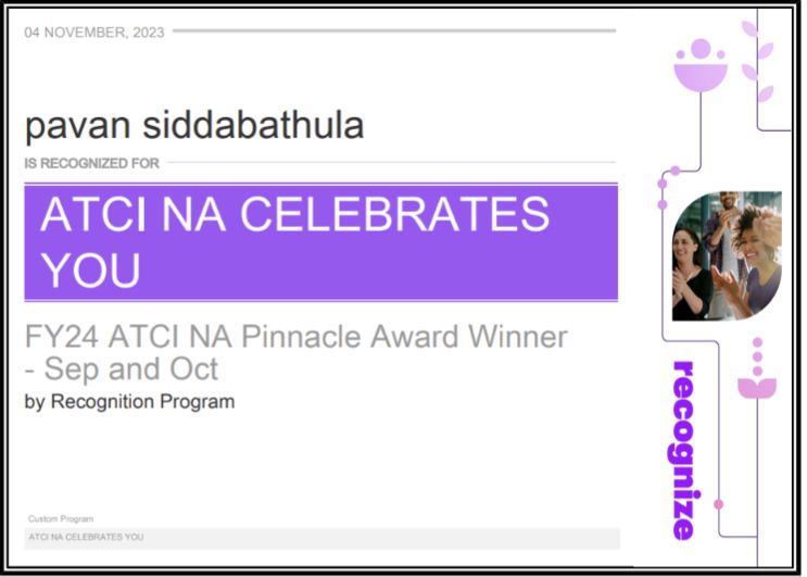 pavan Siddabathula on LinkedIn: #thankyou #recognitions pavan Siddabathula on LinkedIn: #thankyou #recognitions
