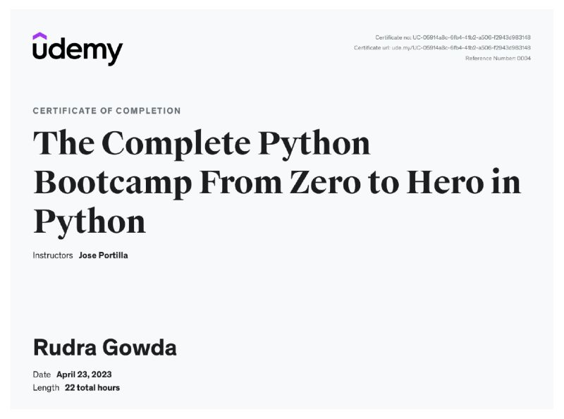 Rudra Gowda H on LinkedIn: I am thrilled to announce that I have ... Rudra Gowda H on LinkedIn: I am thrilled to announce that I have ...
