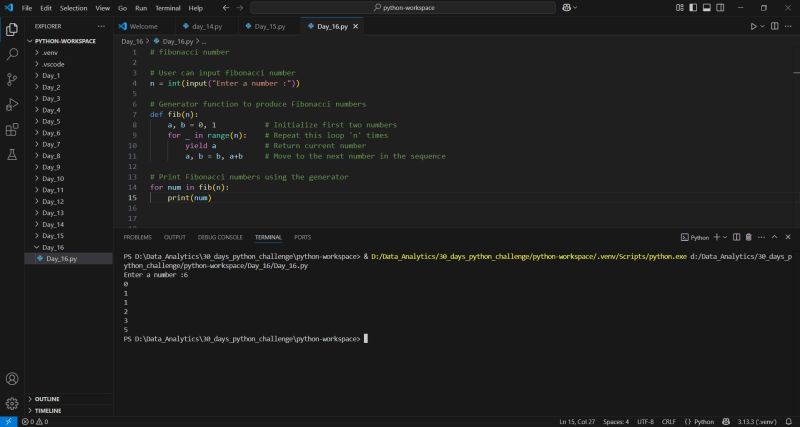 🚀 𝐋𝐞𝐚𝐫𝐧𝐢𝐧𝐠 𝐃𝐚𝐲 𝟏𝟔: 𝐏𝐲𝐭𝐡𝐨𝐧 #30DaysOfPython Challenge | Payal Cajithan ... 🚀 𝐋𝐞𝐚𝐫𝐧𝐢𝐧𝐠 𝐃𝐚𝐲 𝟏𝟔: 𝐏𝐲𝐭𝐡𝐨𝐧 #30DaysOfPython Challenge | Payal Cajithan ...