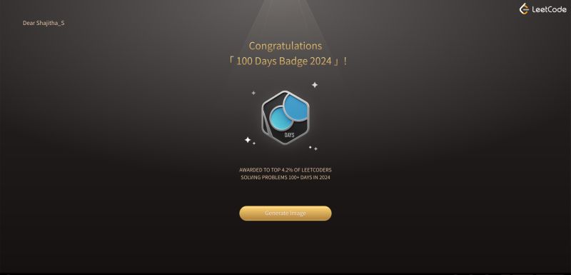 Shajitha S on LinkedIn: #leetcode #problemsolving #100daysofcode #coding Shajitha S on LinkedIn: #leetcode #problemsolving #100daysofcode #coding