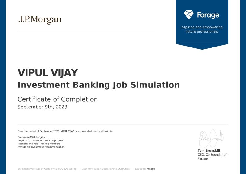 VIPUL VIJAY on LinkedIn: Certificate of Course Completion in Investment ... VIPUL VIJAY on LinkedIn: Certificate of Course Completion in Investment ...