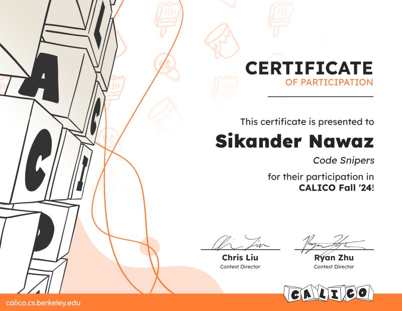 Sikander Nawaz on LinkedIn: #calico_coding_competition Sikander Nawaz on LinkedIn: #calico_coding_competition