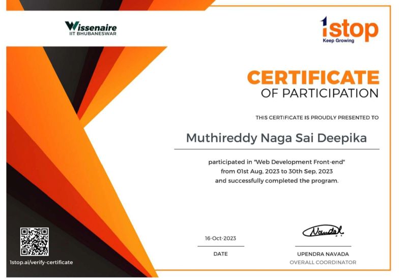 Naga Sai Deepika Muthireddy on LinkedIn: #1stop #frontend # ... Naga Sai Deepika Muthireddy on LinkedIn: #1stop #frontend # ...