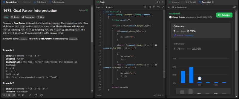 Vishwa S on LinkedIn: #100daysofcode #leetcode Vishwa S on LinkedIn: #100daysofcode #leetcode