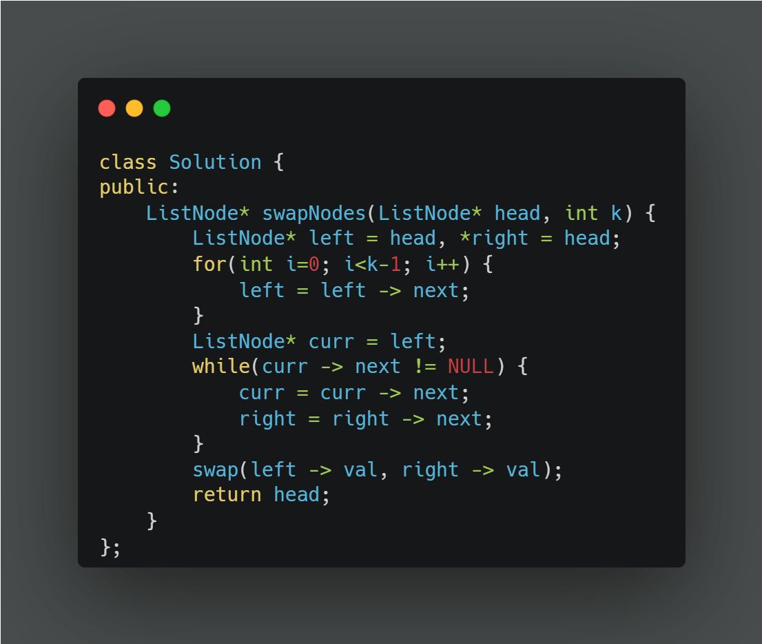 LeetCode Problem 1721: Swapping Nodes | Dev Gupta posted on the topic ... LeetCode Problem 1721: Swapping Nodes | Dev Gupta posted on the topic ...