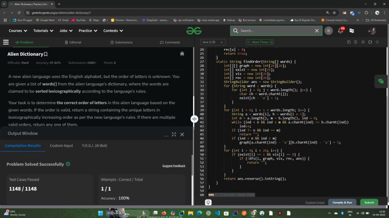 #gfg160 #dsa #geeksforgeeks #problemsolving #geekstreak2024 | Soumyajit ... #gfg160 #dsa #geeksforgeeks #problemsolving #geekstreak2024 | Soumyajit ...