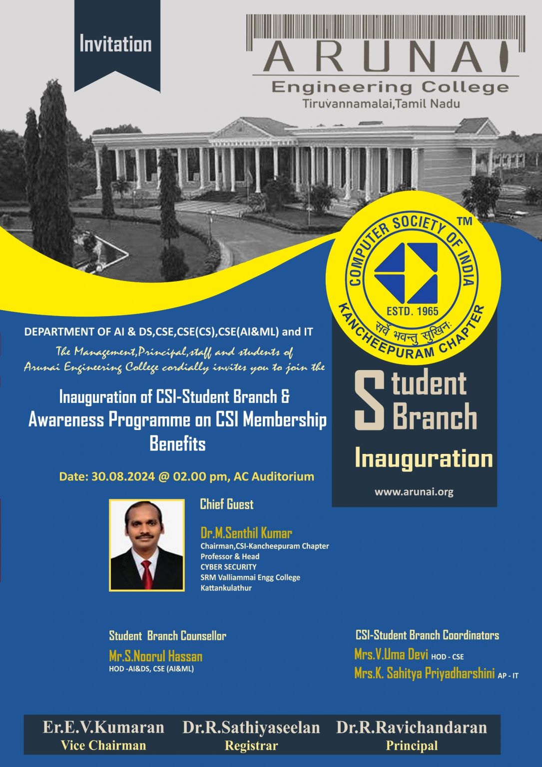 Senthil Kumar Murugesan on LinkedIn: #csi #studentbranch #techtalk # ... Senthil Kumar Murugesan on LinkedIn: #csi #studentbranch #techtalk # ...
