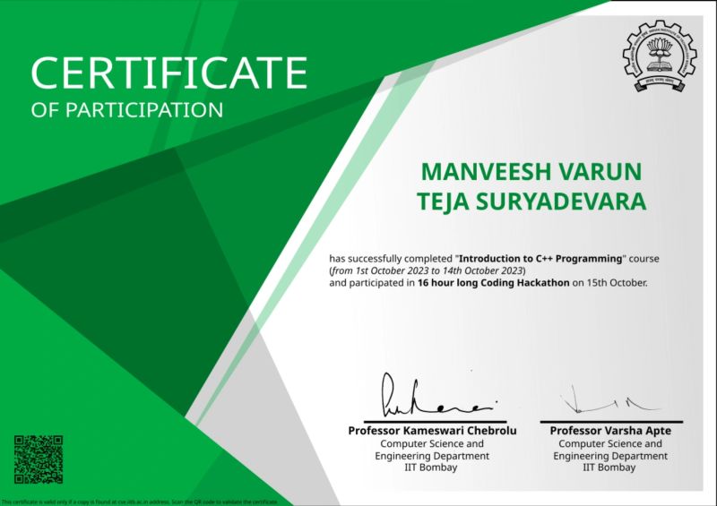 #cplusplus #coding #hackathon #iitbombay #cpp | Manveesh suryadevara #cplusplus #coding #hackathon #iitbombay #cpp | Manveesh suryadevara