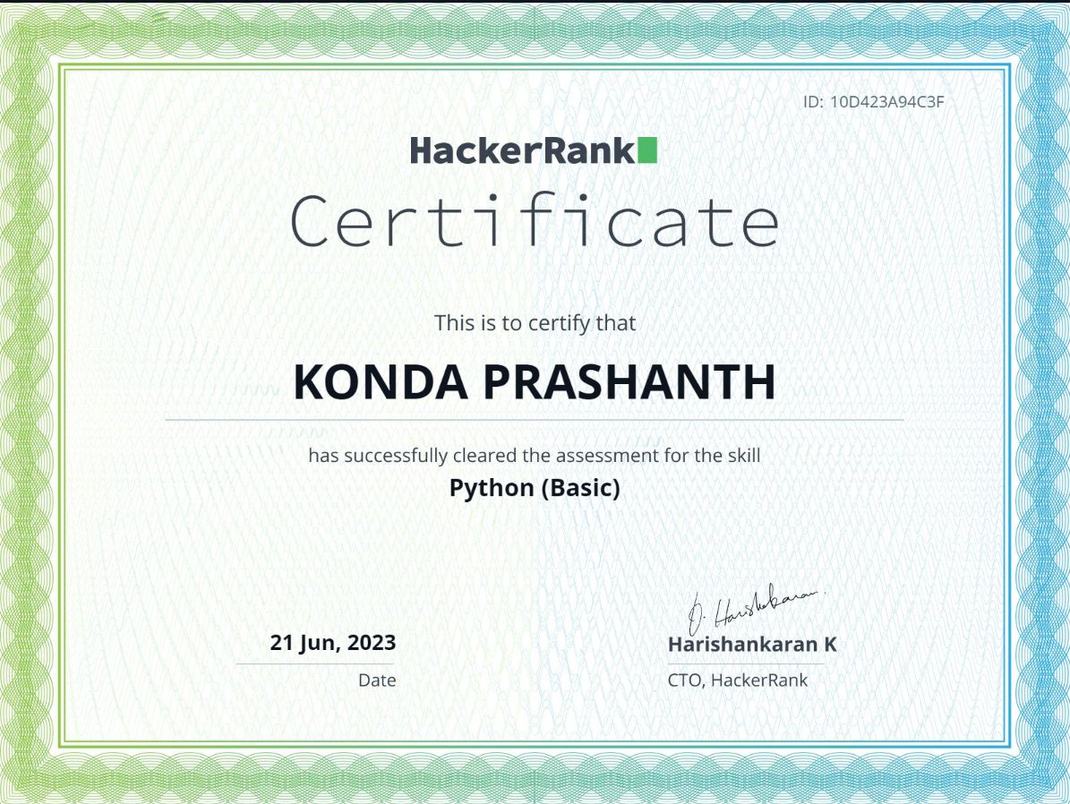 I’m happy to share that I’ve obtained a new certification: Python(Basic ... I’m happy to share that I’ve obtained a new certification: Python(Basic ...