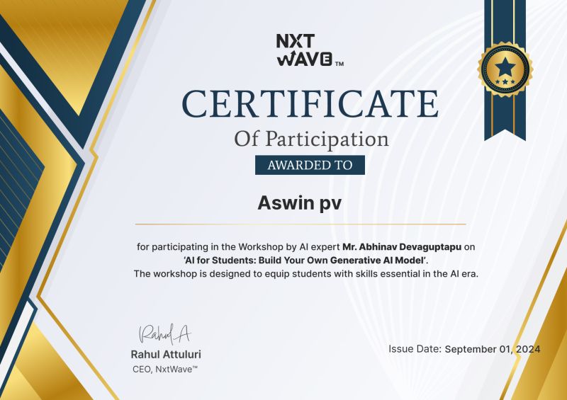 Aswin Pv on LinkedIn: #ai #generativeai #learning #nxtwave # ... Aswin Pv on LinkedIn: #ai #generativeai #learning #nxtwave # ...