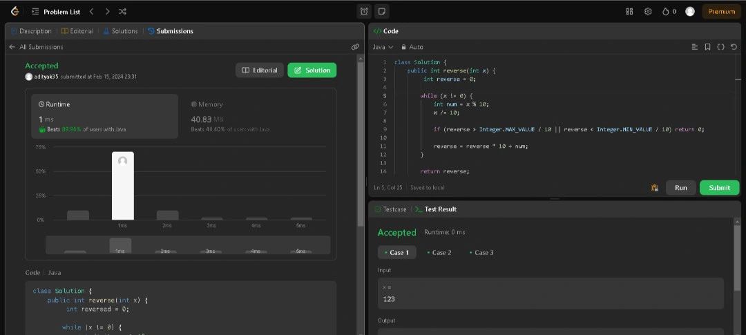 Aditya Katare on LinkedIn: Just solved simple leetcode problem Reverse ... Aditya Katare on LinkedIn: Just solved simple leetcode problem Reverse ...