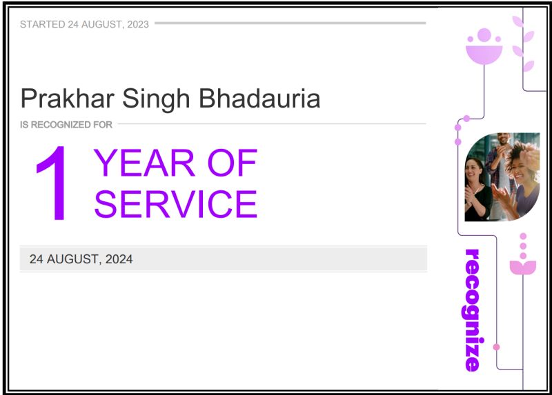 Prakhar Singh Bhadauria on LinkedIn: #accenture #oneyearanniversary Prakhar Singh Bhadauria on LinkedIn: #accenture #oneyearanniversary