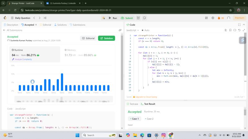 Sushmita Purbey on LinkedIn: #leetcode #100daysofcode #javascript # ... Sushmita Purbey on LinkedIn: #leetcode #100daysofcode #javascript # ...