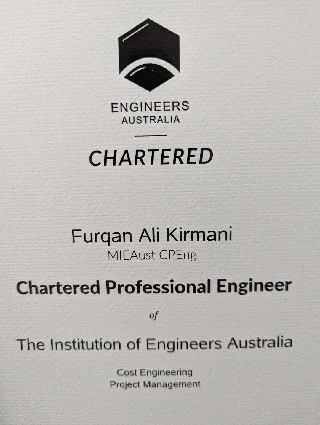 Alhamdullilah, | Furqan Ali Kirmani - MIEAust CPEng Alhamdullilah, | Furqan Ali Kirmani - MIEAust CPEng