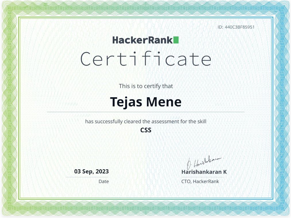 Tejas Mene on LinkedIn: I’m happy to share that I’ve obtained a new ... Tejas Mene on LinkedIn: I’m happy to share that I’ve obtained a new ...
