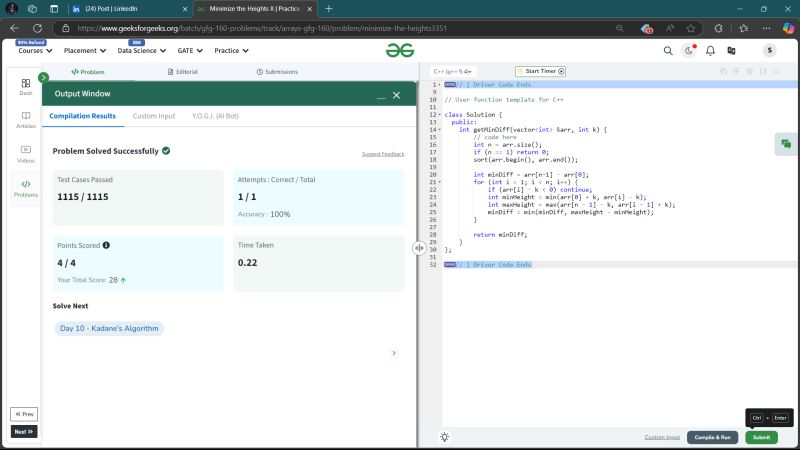 #gfg160 #geekstreak2025 #codeeveryday #keepcoding | Sagar Dey #gfg160 #geekstreak2025 #codeeveryday #keepcoding | Sagar Dey
