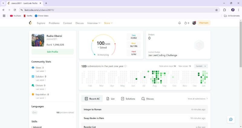 Rudra Oberoi on LinkedIn: #leetcode #milestone #problemsolving # ... Rudra Oberoi on LinkedIn: #leetcode #milestone #problemsolving # ...