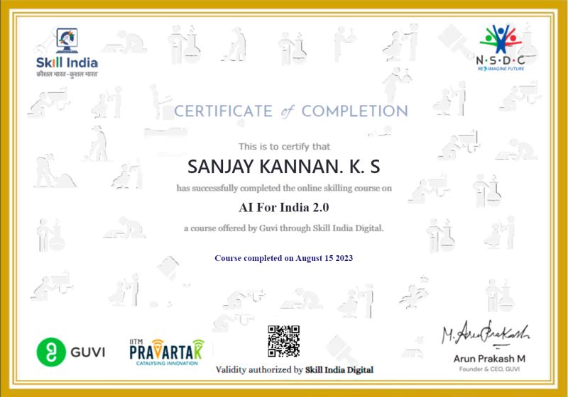Sanjay Kannan on LinkedIn: #aiforindia2 #ai #machinelearning #deeplearning Sanjay Kannan on LinkedIn: #aiforindia2 #ai #machinelearning #deeplearning