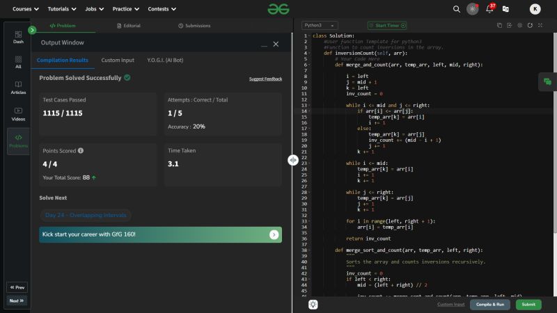 Kartikey Narain Prajapati on LinkedIn: #dsa #gfg160 #geekstreak2024 # ... Kartikey Narain Prajapati on LinkedIn: #dsa #gfg160 #geekstreak2024 # ...