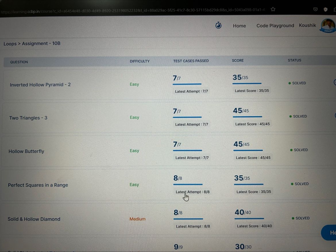 Koushik M R on LinkedIn: #week24 #nxtwave #ccpb #python #coding # ... Koushik M R on LinkedIn: #week24 #nxtwave #ccpb #python #coding # ...