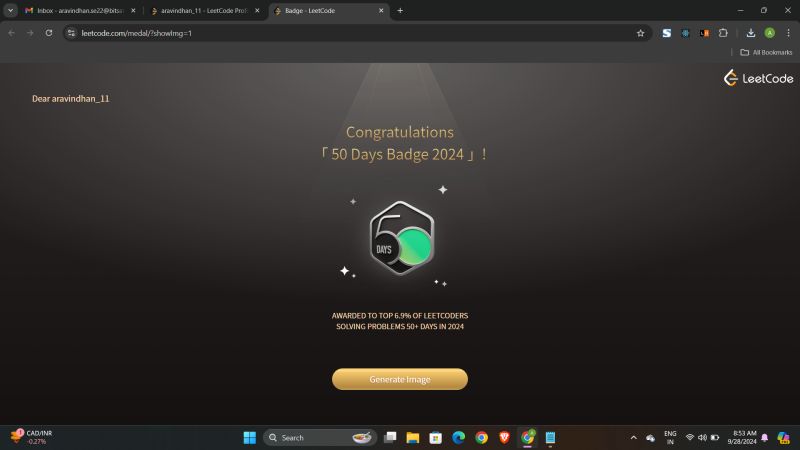 ARAVINDHAN V on LinkedIn: #leetcode #codingjourney #problemsolving ARAVINDHAN V on LinkedIn: #leetcode #codingjourney #problemsolving