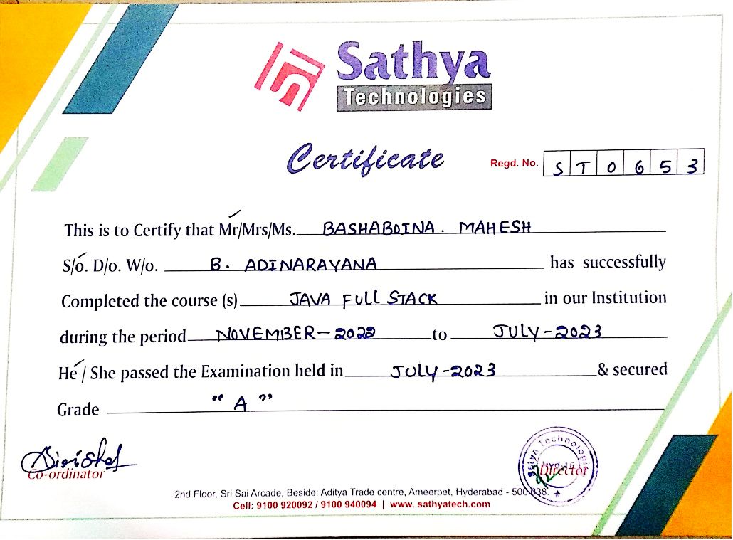 Bashaboina Mahesh on LinkedIn: #fullstackdeveloper #java #spring # ... Bashaboina Mahesh on LinkedIn: #fullstackdeveloper #java #spring # ...