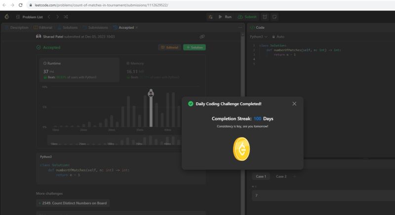 Sharad Patel on LinkedIn: #leetcode #leetcode #streak #python #aicommunity Sharad Patel on LinkedIn: #leetcode #leetcode #streak #python #aicommunity