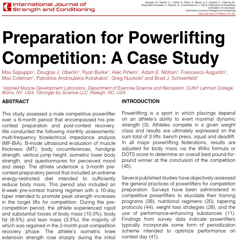 IUSCA on LinkedIn: 🚨Published Today🚨 Preparation for Powerlifting ... IUSCA on LinkedIn: 🚨Published Today🚨 Preparation for Powerlifting ...
