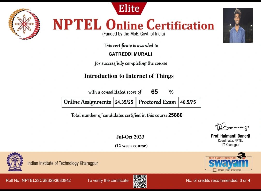 GATREDDI MURALI on LinkedIn: #iot #internetofthings #nptel # ... GATREDDI MURALI on LinkedIn: #iot #internetofthings #nptel # ...